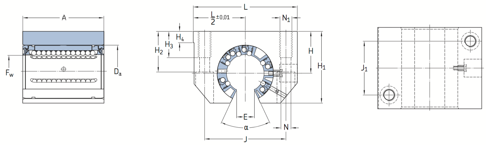 SKF linear bearing unit LUNF - Duisters Techniek