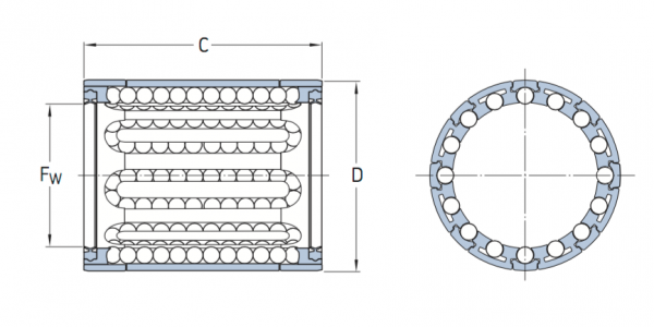 SKF linear ball bearing LBBR - Duisters Techniek